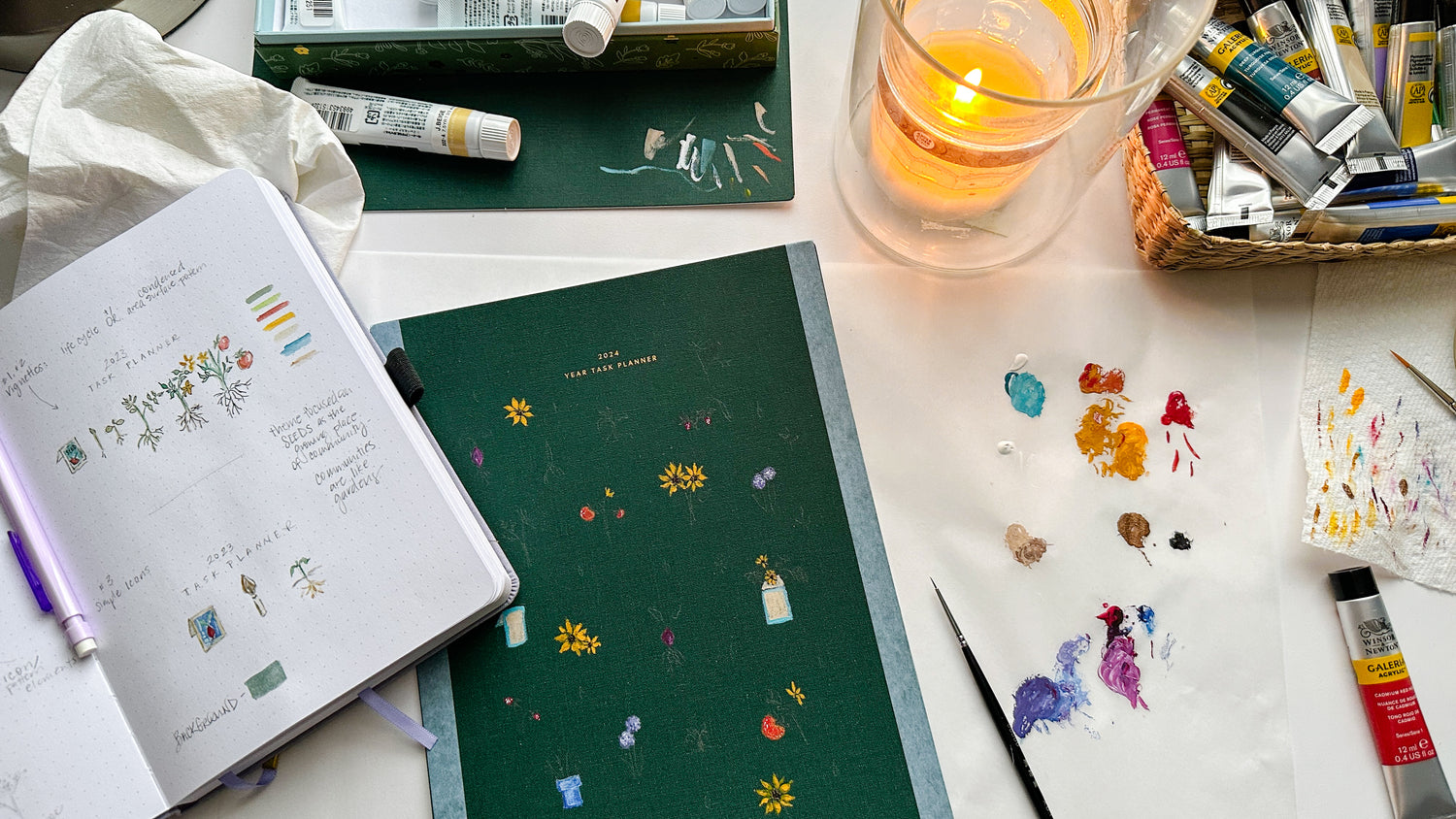 The Making of the Hand-Painted 2024 Year Task Planner Collection: An I ...