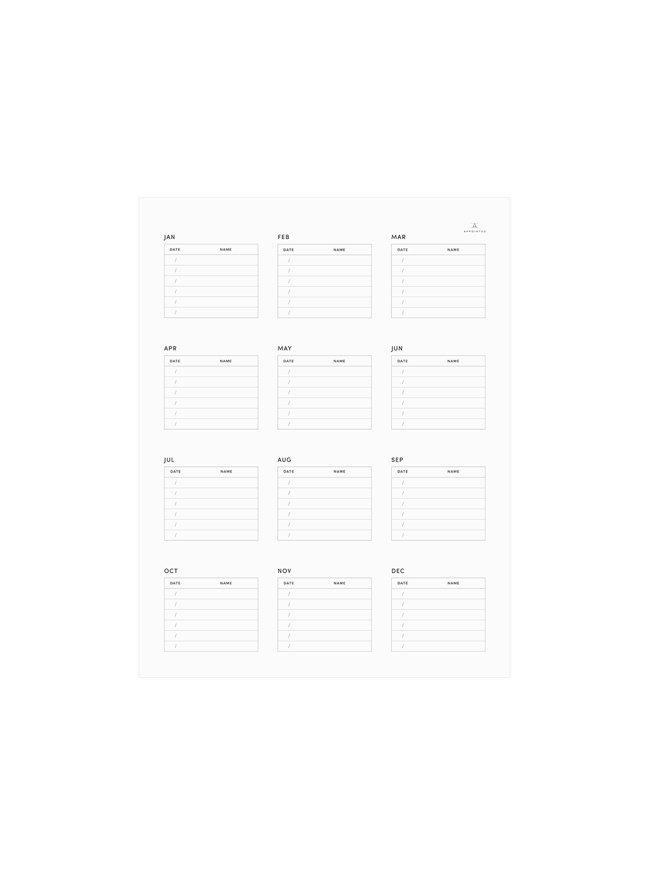 Free Printable Schedule & Planning Perpetual Day Tracker Digital ...