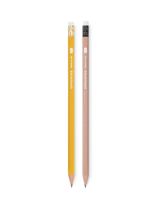 No. 2 Pencil Set - 12 Writing Pencils - White Eraser - Appointed